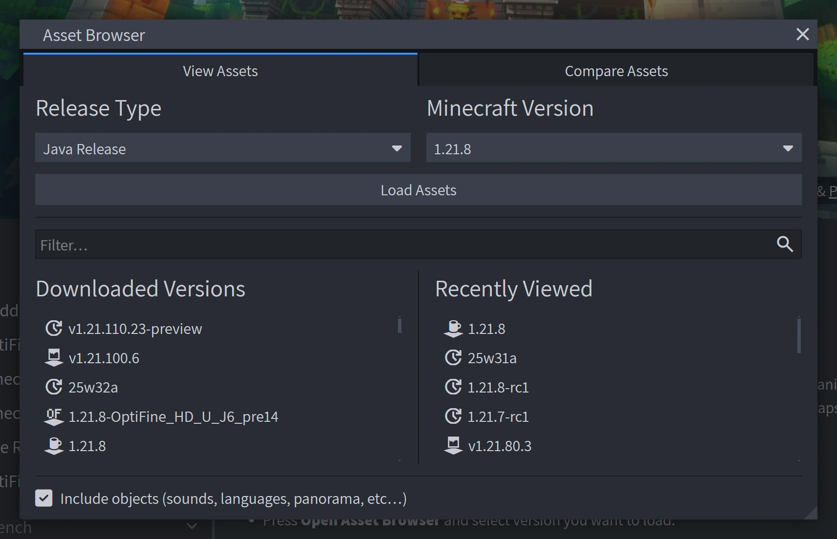 Asset Browser - Easily view, modify, and export the vanilla Minecraft ...