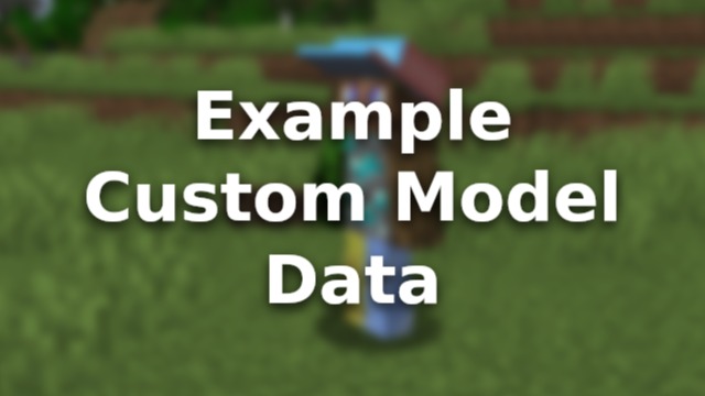 Example Custom Model Data Ewan Howell